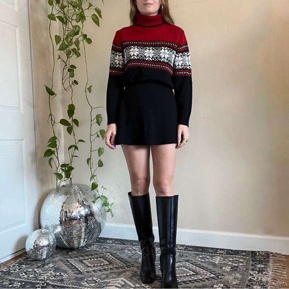 Vintage | Sweaters | Vintage Snowflake Turtleneck Sweater | Poshmark